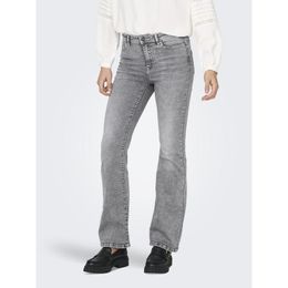 Only Bootcut-Jeans »ONLWAUW HW FLARE BJ692« Medium Grey Denim S (36) - Länge 30 Länge 30 S (36) Hohe Leibhöhe betont die Taille und bietet...