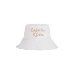Calvin Klein Jeans Damen Fischerhut &raquo;SCRIPT LOGO BUCKET HAT&laquo; mit Logo-Stickerei grau