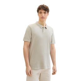 Tom Tailor Denim Poloshirt aus reiner Baumwolle und mit Logo-Stickerei light dove grey M M Basic Poloshirt von Tom Tailor Denim