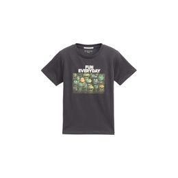 Tom Tailor T-Shirt mit Front Print coal grey 128/134 128/134 T-Shirt von Tom Tailor Kids