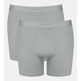 Sloggi Boxer »Men EVER Ease« 2er Pack, schnelltrocknend, atmungsaktiv, temperaturausgleichend, ohne Eingriff SILVER GREY L L Herren Boxershorts von...