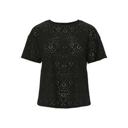 Pieces Kurzarmshirt &raquo;PCABBY SS BROD ANG TEE NOOS BC&laquo; aus Lochspitze Black L L Shirt von Pieces