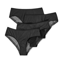 Tchibo - 4 Brazilslips - Damen - Gr. M - schwarz