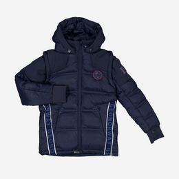 Geographical Norway Dunkelblaue Jacke mit abnehmbarer Kapuze und Ärmeln