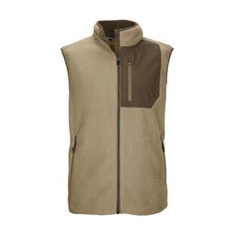 Funktionsweste Killtec "KOW 76 MN VST", Herren, Gr. L, taupe, Obermaterial: 100% Polyester;Futter: 100% Polyester, Westen Funktionsweste, Herren Sherpa Fleecejacke mit Stehkragen, Zipper-Taschen, Kinnschutz