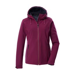 Softshelljacke Killtec "KOW 8 WMN SFTSHLL JCKT", Damen, Gr. 42, dunkelrosé, Oberseite: 92% Polyester, 8% Elasthan;Rückseite: 100% Polyester, Jacken, Damen Softshelljacke: wasser- und windabweisend, atmungsaktiv