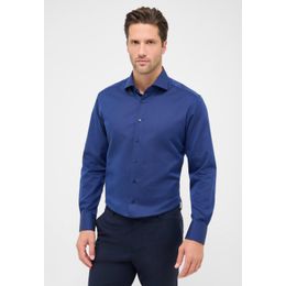 Langarmhemd Eterna "MODERN FIT", Herren, Gr. 44, Normalgrößen, dunkelblau, 100% Baumwolle, tailliert, Manschette, Hemden, NON IRON (bügelfrei)
