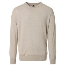 Strickpullover Venti "Venti Pullover uni", Herren, Gr. XL, beige, 100% Wolle, Pullover Strickpullover