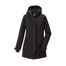 Parka Killtec "KOW 20 WMN PRK", Damen, Gr. 44, schwarz, Obermaterial: 100% Polyester;Futter: 100% Polyester;F&uuml;llung: 100% Polyester, Jacken Parka, Wasser- und winddichter Parka mit regulierbarer Kapuze und Stauraum