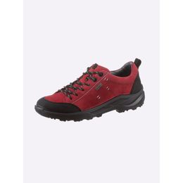 Schnürschuh Jomos, Damen, Gr. 36, rot, Nubukleder, Veloursleder, Schuhe