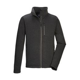 G.I.G.A. by Killtec Fleecejacke "GW 48 MN KNTFLC JCKT", Herren, Gr. L, schwarz, Oberstoff: Oberseite: 73% Polyester, 25% Viskose, 2% Elasthan, Rückseite: 100% Polyester, G.I.G.A. DX BY KILLTEC, Jacken, Strickfleecejacke mit Fischgrät-Optik, Zipper-Taschen, Kinnschutz