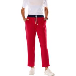 Damen Sweathose mit Rundum-Dehnbund rot, Gr&ouml;&szlig;e 40