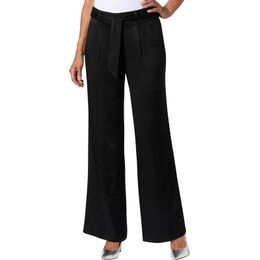 Damen Marlene-Hose in Satin-Qualit&auml;t schwarz, Gr&ouml;&szlig;e 40