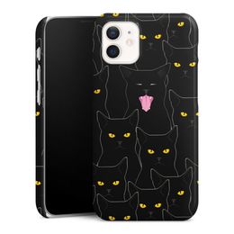 DeinDesign iPhone 12 mini Handy Premium Case Smartphone Handyhülle Schutzhülle glänzend Eye Cat Muster Premium Case