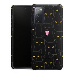 DeinDesign Galaxy S20 FE Handy Premium Case Smartphone Handyhülle Schutzhülle matt Eye Cat Muster Premium Case