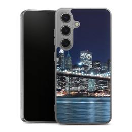 DeinDesign Galaxy S25 Handy Silikon Hülle Case transparent Handyhülle Usa New York Brooklyn Bridge Silikon Case