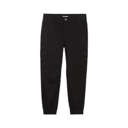 Tom Tailor Jungen Cargo Hose mit aufgesetzten Taschen, schwarz, Uni, Gr. 128