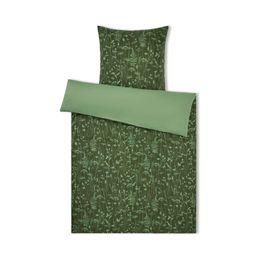 Tchibo - Microfaser-Flanellbettwäsche - dunkelgrün