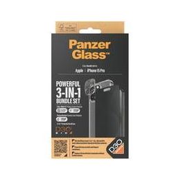 PanzerGlass Privacy 3-in-1 Set, Sets transparent/schwarz, iPhone 15 Pro