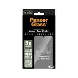 PanzerGlass Ceramic Displayschutz Ultra-Wide Fit, Schutzfolie transparent, Samsung Galaxy S25+ / S24+, EasyAligner