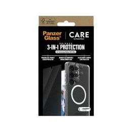 PanzerGlass Flagship 3-in-1 Privacy Set transparent/wei&szlig;, Samsung Galaxy S25 Ultra, QI-kompatibel, EasyAligner