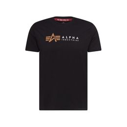 Alpha Industries T-Shirt Herren Gr&ouml;&szlig;e L hellbraun / schwarz / wei&szlig;