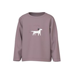 name it Shirt 'NMFVEEN' Mädchen Größe 98 mauve / schwarz / weiß