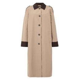 V&eacute;ro Moda VERO MODA Mantel 'VMLUCIAMARIA' Damen Gr&ouml;&szlig;e M hellbraun / schwarz