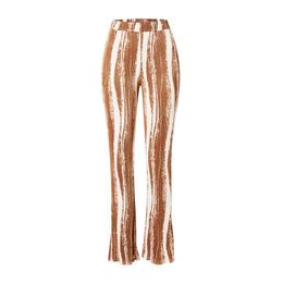 Nasty Gal Hose Damen Größe 38 braun / weiß