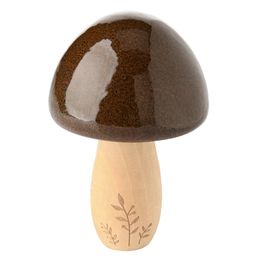 my home Großer Deko-Pilz mit glänzender Oberfläche