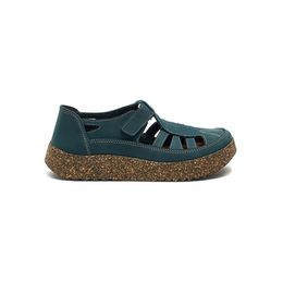 Comfortfusse Leder-Slipper in Petrol - 78% | Größe 36 | Damen-schuhe-halbschuhe