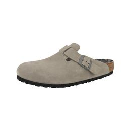 Birkenstock Clogs ' Boston Veloursleder normal ' female Grey size 44