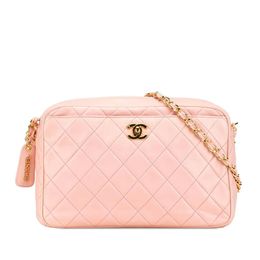Chanel Hobo Bags - CC Quilted Lambskin Camera Crossbody - Gr. unisize - in Gold - f&uuml;r Damen