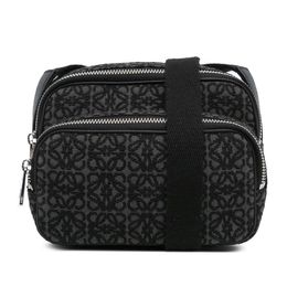 Loewe Hobo Bags - Mini Anagram Canvas Logo Camera Bag - Gr. unisize - in Schwarz - f&uuml;r Damen