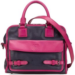 Loewe Hobo Bags - Grained Bicolor Calfskin Cruz Satchel - Gr. unisize - in Blau - f&uuml;r Damen