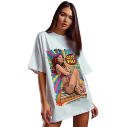 Reichstadt Damen Oversized T-Shirt in Retro Vibes | Gr.: L
