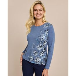 Helena Vera Feinstrick Shirt mit Druck & Strass