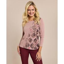 Helena Vera Feinstrick Shirt mit Druck & Strass