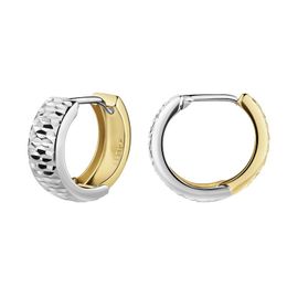 Diamonds by Ellen K. FASCINATION BY ELLEN K. Paar Creolen »585/- Gelbgold bicolor diamantiert« mehrfarbig one-size Moderne Creolen aus 585/- Gelbgold bicolor