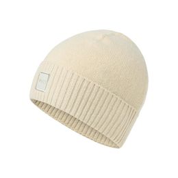 BOSS Orange Beanie »Akaio_R_Hat« Ton in Ton Logo-Badge Light Beige 271