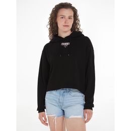 Tommy Jeans Kapuzensweatshirt &raquo;TJW RLX ESSENTIAL LOGO HOODIE&laquo;, mit Logo-Schriftzug & Flag Black XS (34) XS (34) Hoodie von Tommy Jeans Womanswear