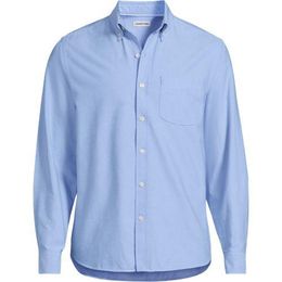 LANDS' END Oxfordhemd Sail Rigger, Herren,  Blau, Baumwolle, by Lands' End