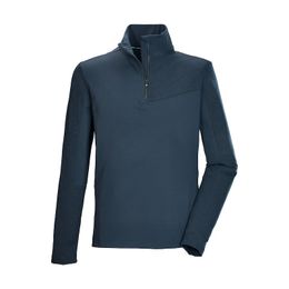 Killtec Herren Langarmshirt &raquo;KSW 58 MN FLX SHRT&laquo; Warmhaltendes Funktionsshirt mit Stehkragen und Kinnschutz. blau XXL