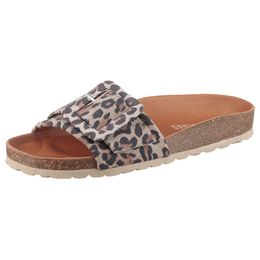 VERBENAS Pantolette &raquo;Reiko Leopardo Grande&laquo;, Sommerschuh, Schlappen f&uuml;r Strand- und Badeausfl&uuml;ge geeignet Leo 35 35 Im angesagten Animal-Print
