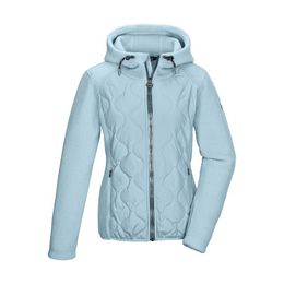 Killtec Fleecejacke »KSW 108 WMN FLC JCKT« Fleecejacke in Hybridoptik, regulierbare Kapuze, Kinnschutz hellblau 42 42 Damen Fleecejacke mit...
