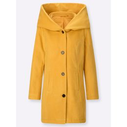 WITT Damen Jacke mit gro&szlig;er Kapuze, ocker, Gr&ouml;&szlig;e 56