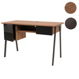 Mendler Schreibtisch HWC-O40, B&uuml;rotisch Computertisch, MDF Metall Melamin 78x120x60cm ~ Variantenangebot 139113+139114