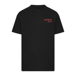 Merchcode Shirt 'Aperol Spritz' Herren Gr&ouml;&szlig;e S gr&uuml;n / orange / rot / schwarz