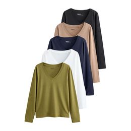 next Shirt Damen Gr&ouml;&szlig;e M navy / hellbraun / oliv / schwarz / wei&szlig;