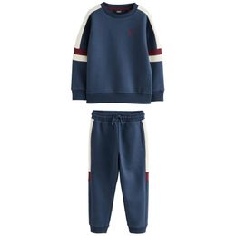 next Jogginganzug Jungen Gr&ouml;&szlig;e 158 dunkelblau / weinrot / naturwei&szlig;